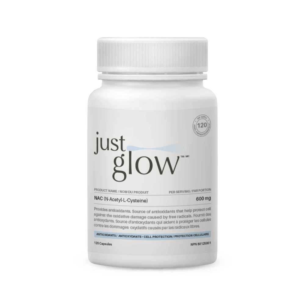 Just Glow NAC 600mg 120 Capsules - Boost Glutathione